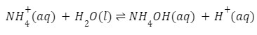 Hydrolysis of Salt of Strong Acid and Weak Base | AESL