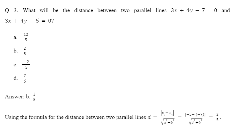 Distance Between Two Parallel Lines: Definition, Properties, and ...