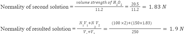 Volume Strength of Hydrogen Peroxide Derivation & Formula | AESL