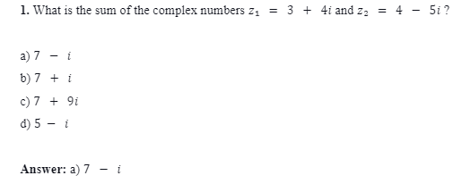 Geometry of Complex Numbers | AESL