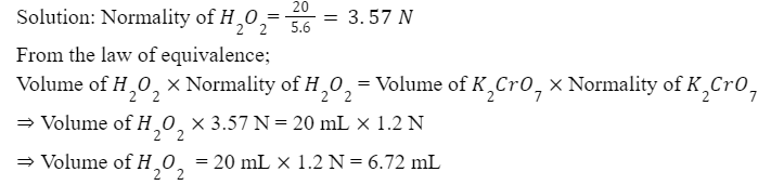 Volume Strength of Hydrogen Peroxide Derivation & Formula | AESL