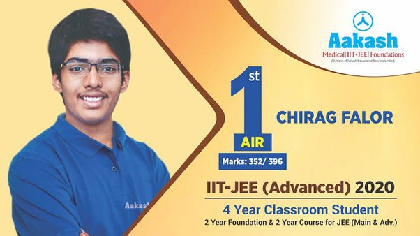 IIT-JEE Topper Chirag Falor, who achieved a 100 Percentile, did not ...