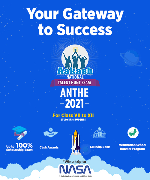 Aakash ANTHE 2021 - Get Scholarship up to 100%